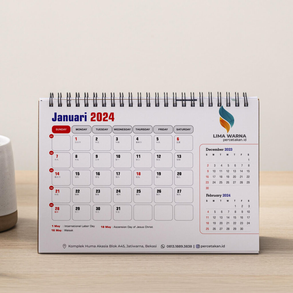 cetak kalender meja